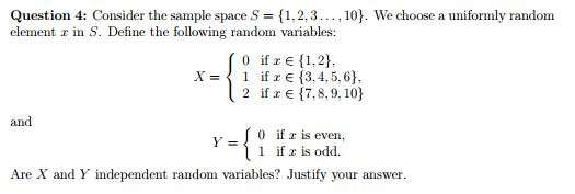 Solved Consider the sample space S = {1, 2, 3, 10}. We | Chegg.com