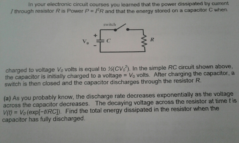 The Power Dissipated By The Resistor / Question Video Finding The ...