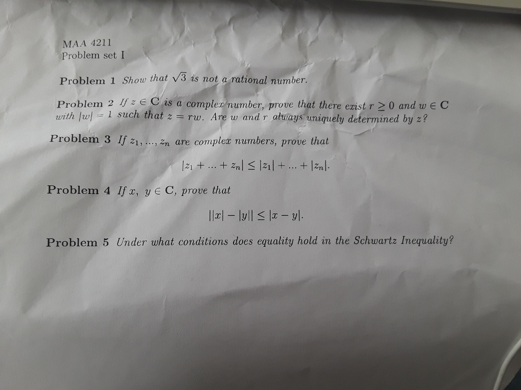 Solved MAA 4211 Problem set I Problem 1 Show that v3 is not | Chegg.com