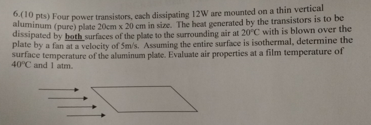 Solved Four power transistors, each dissipating 12W are | Chegg.com