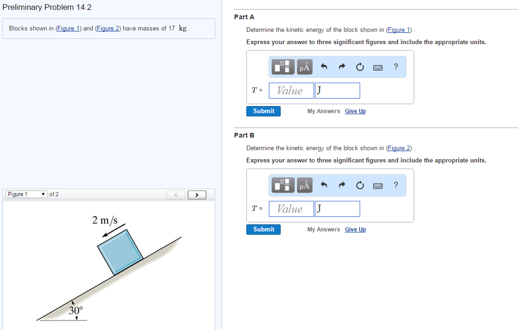 Solved Preliminary Problem 14.2 Blocks shown in (Figure 1) | Chegg.com