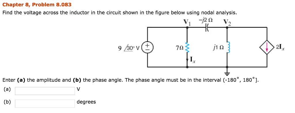 Solved Find the voltage across the inductor in the circuit | Chegg.com
