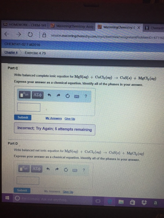 Solved Write balanced complete ionic equation for MrS(aq) + | Chegg.com