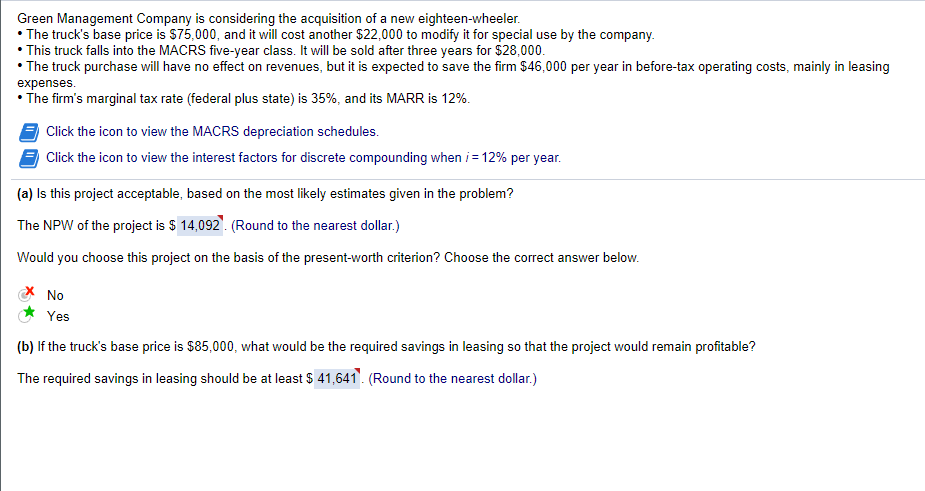 Green Management Company is considering the | Chegg.com