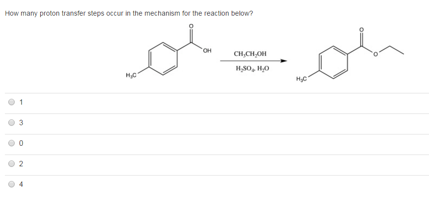 Solved How many proton transfer steps occur in the mechanism | Chegg.com