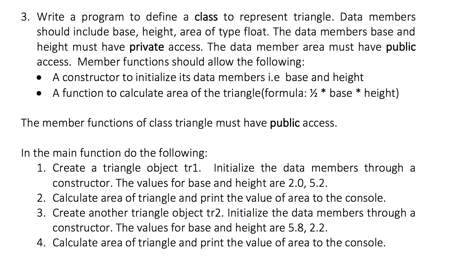Solved Write A Program To Define A Class To Represent
