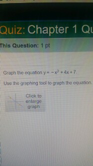 Solved Graph the equation y = -x^2 + 4x +7 Use the graphing | Chegg.com