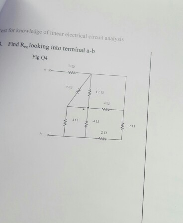 Solved est for knowledge of linear electrical circuit | Chegg.com