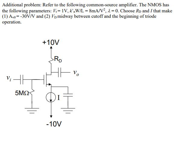 Solved Additional problem: Refer to the following | Chegg.com