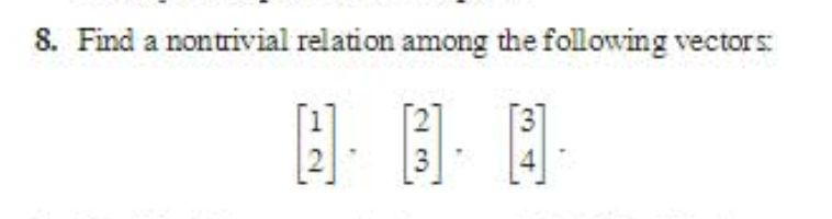 Solved Find a non trivial relation among the following | Chegg.com