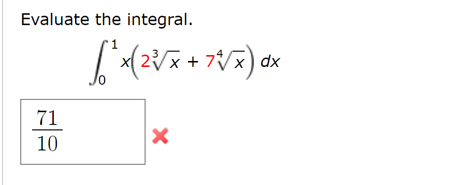 Solved Evaluate the integral. integral_0^1 x(2^3 Squareroot | Chegg.com