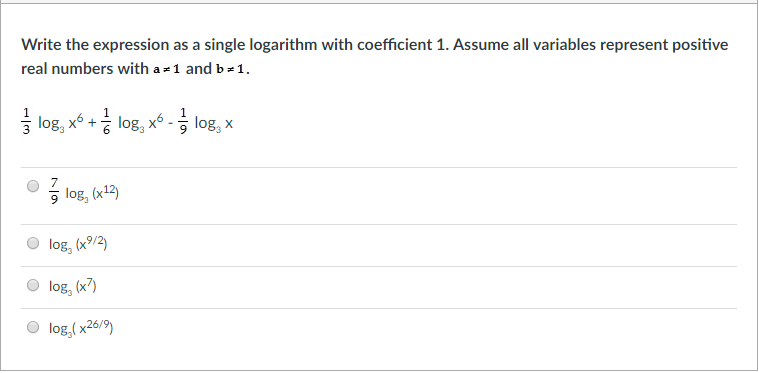 Solved Write The Expression As A Single Logarithm With