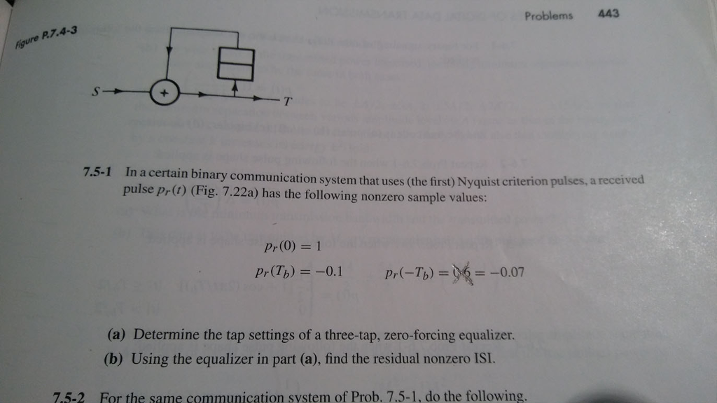 Problems 443 P7.4-3 7.5-1 In a certain binary | Chegg.com