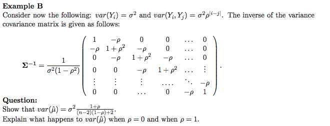 Example B Consider now the following: var(K) = σ2 and | Chegg.com
