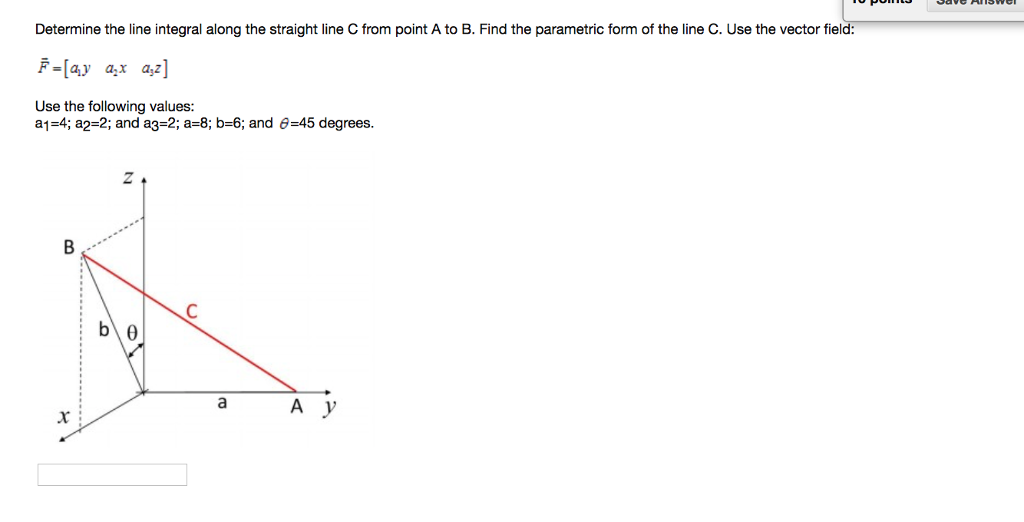 Solved Determine the line integral along the straight line C | Chegg.com