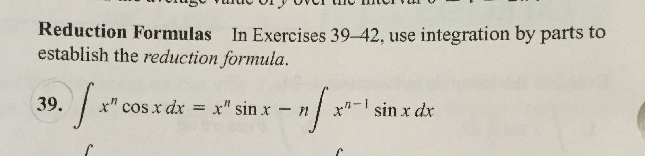 Solved Reduction Formulas In Exercises 39 - 42 , use | Chegg.com