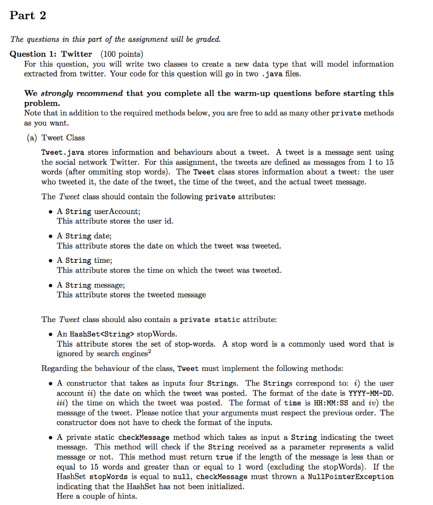 Solved Part 2 The questions in this part of the assignment | Chegg.com