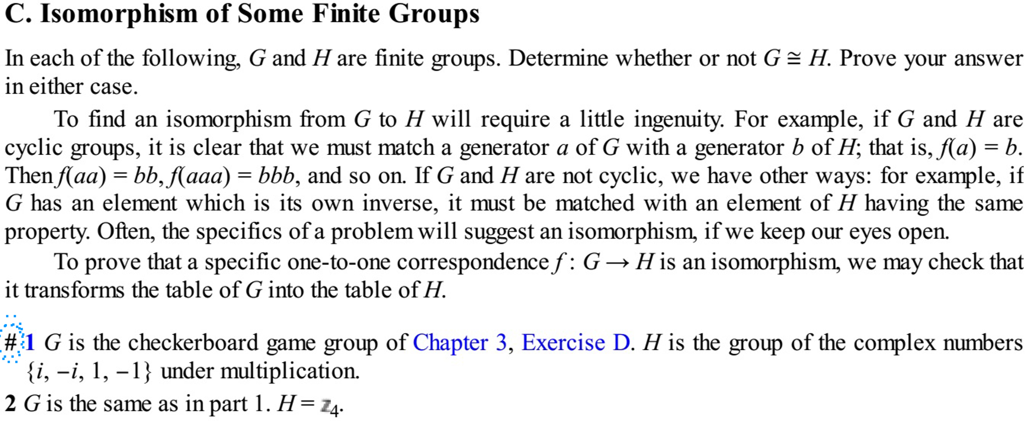 Solved Isomorphism of some finite groups - checkboard game | Chegg.com