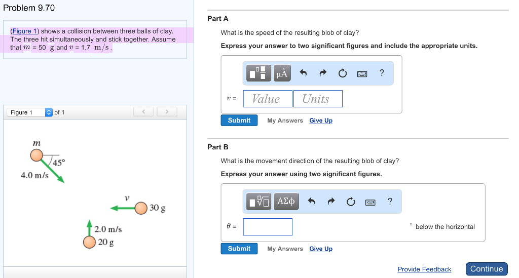Solved Problem 9.70 Part A (Figure 1) shows a collision | Chegg.com
