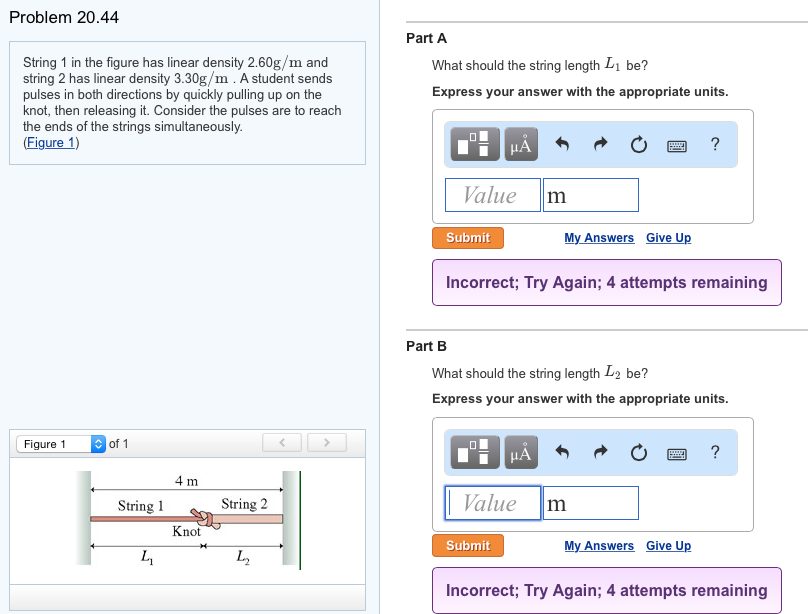 Solved String 1 In The Figure Has Linear Density 2 60g M And