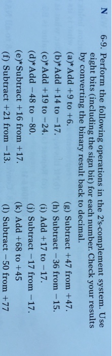 Solved Perform the following operations in the | Chegg.com