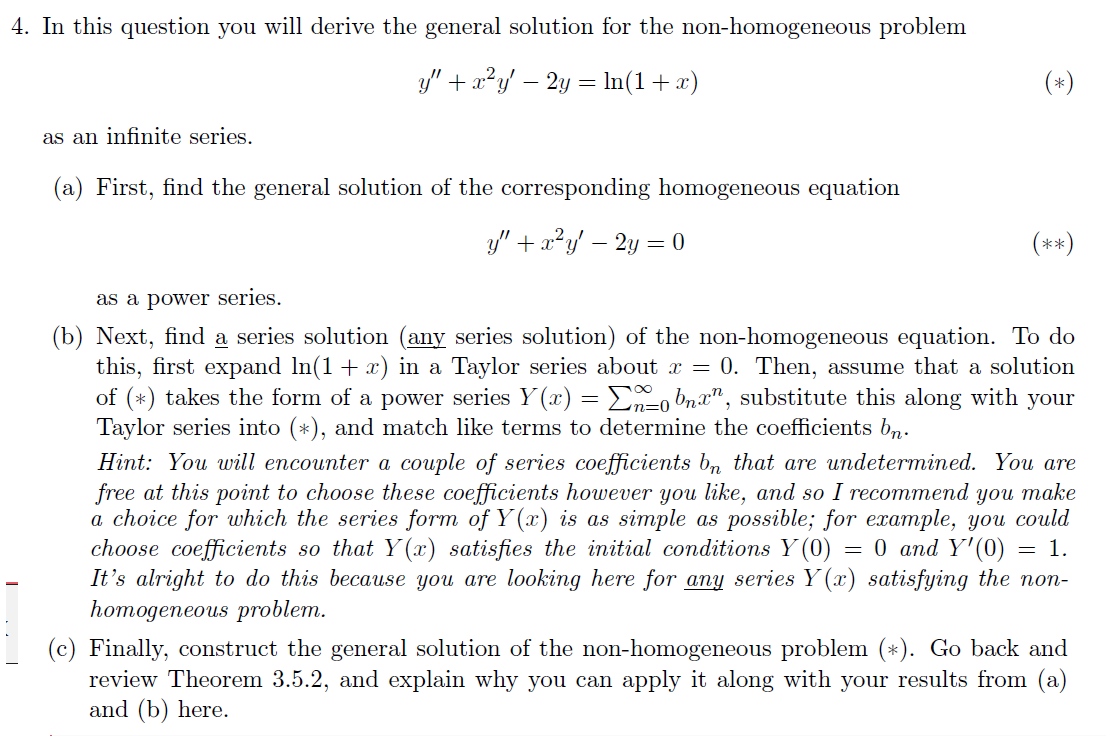 Solved In this question you will derive the general solution | Chegg.com