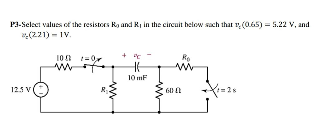 Solved Select values of the resistors R0 and R1 in the | Chegg.com