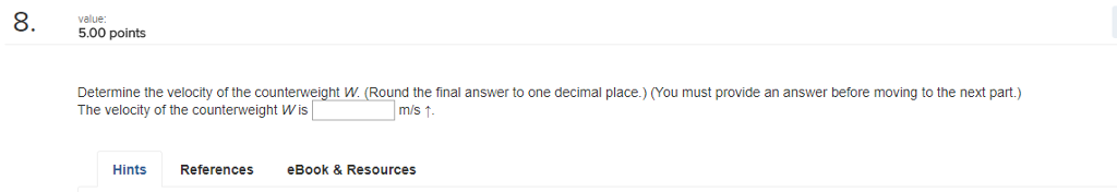 Solved The elevator shown in the figure moves downward with | Chegg.com