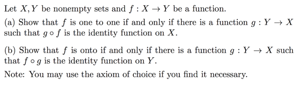 Solved Let X, Y be nonempty sets and f : X → Y be a | Chegg.com
