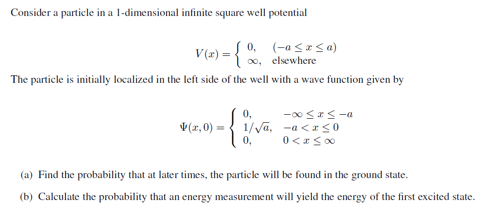 Solved Consider a particle in a I-dimeonal infinite square | Chegg.com