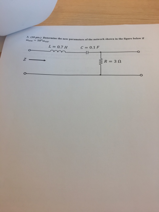 Solved Determine the new parameters of the network shown in | Chegg.com