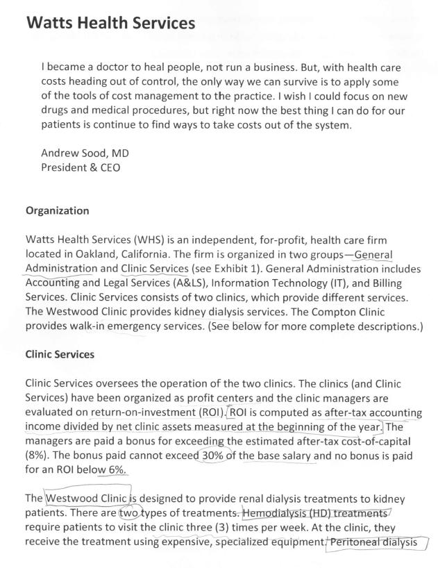 Watts Health Services I became a doctor to heal | Chegg.com