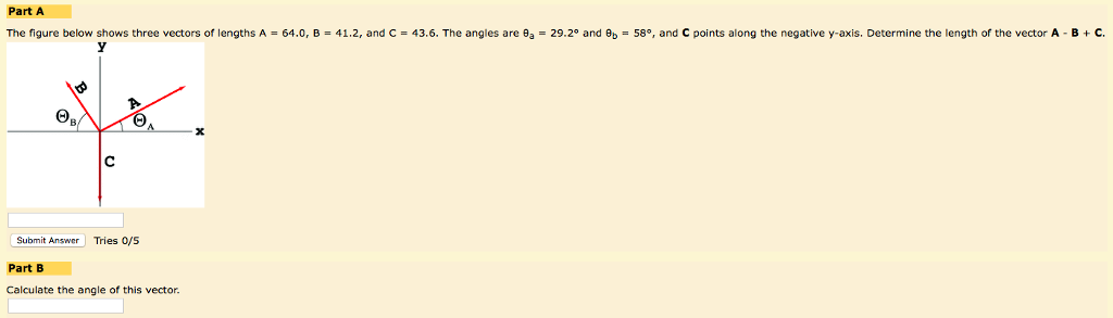 Solved Part A The figure below shows three vectors of | Chegg.com