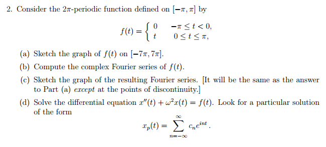 Solved Consider the 2 pi-periodic function defined on [-pi, | Chegg.com