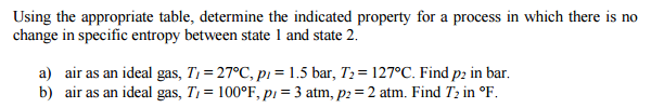 Solved Using the appropriate table, determine the indicated | Chegg.com