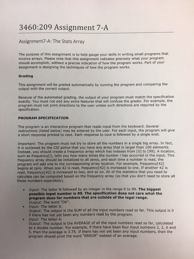 Solved 3460 209 Assignment 7 A Assignment7 A The Stats