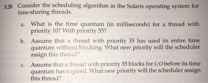Solved Consider The Scheduling Algorithm In The Solaris 3114