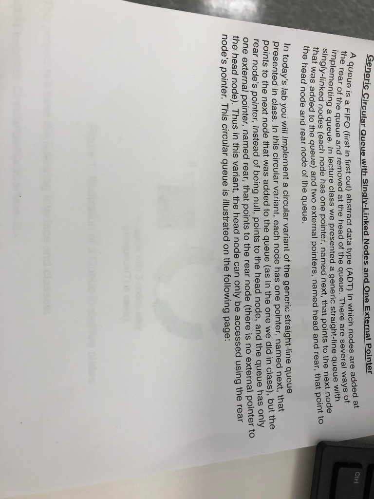 Solved eneric Circular Queue with Singly-Linked Nodes and | Chegg.com