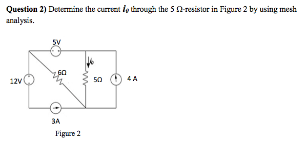 Solved Determine the current i_0 through the 5 Ohm-resistor | Chegg.com