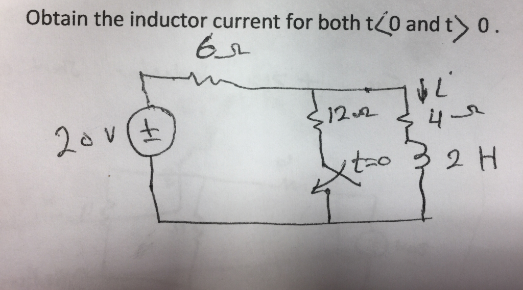Solved: Obtain The Inductor Current For Both T 0. | Chegg.com Solved: Obtain The Inductor Current For Both T 0. | Chegg.com