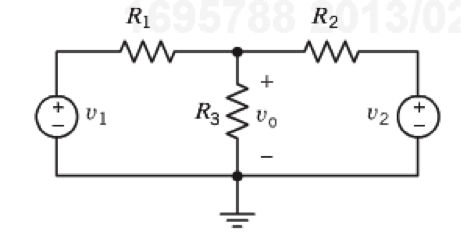 Solved 3. (12 points) The circuit below has two inputs v1 | Chegg.com