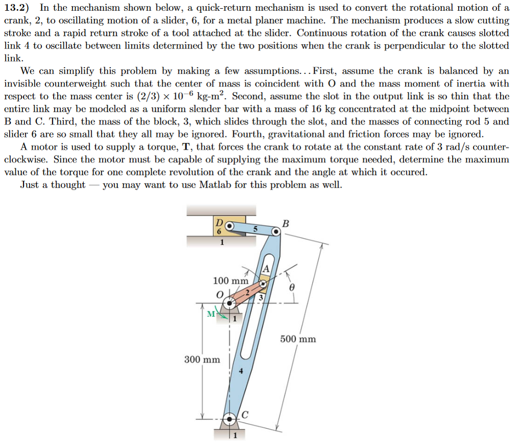 13.2) In the mechanism shown below, a quick-return | Chegg.com