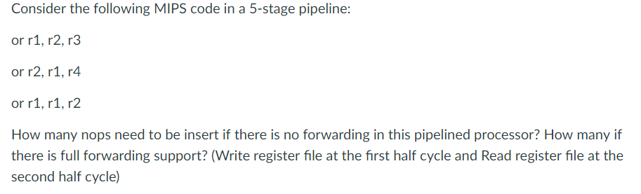 Solved Consider the following MIPS code in 5-stage pipeline: | Chegg.com
