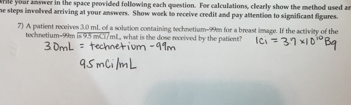 Solved Write your answer in the space provided following | Chegg.com