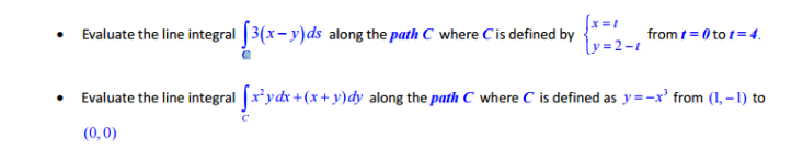Solved Evaluate the line integral integral_C 3(x - y) ds | Chegg.com