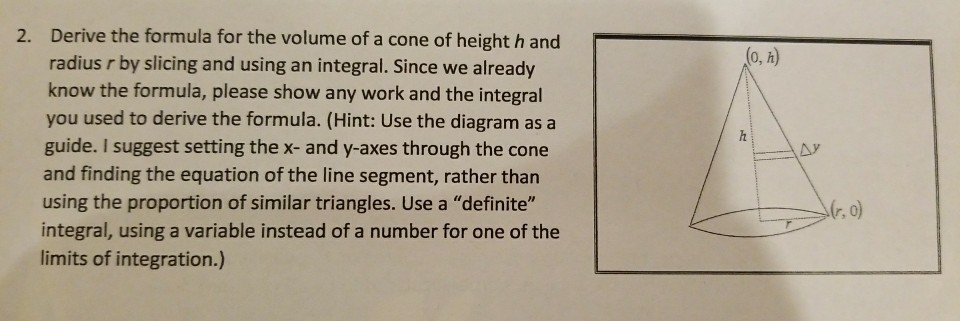 Solved Derive the formula for the volume of a sphere of | Chegg.com