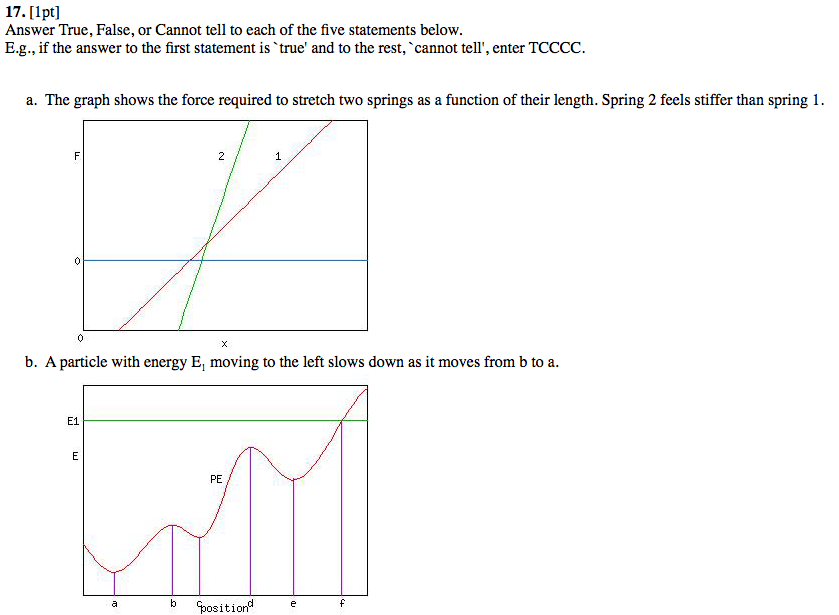 Solved 17. [lpt] Answer True, False, or Cannot tell to each | Chegg.com