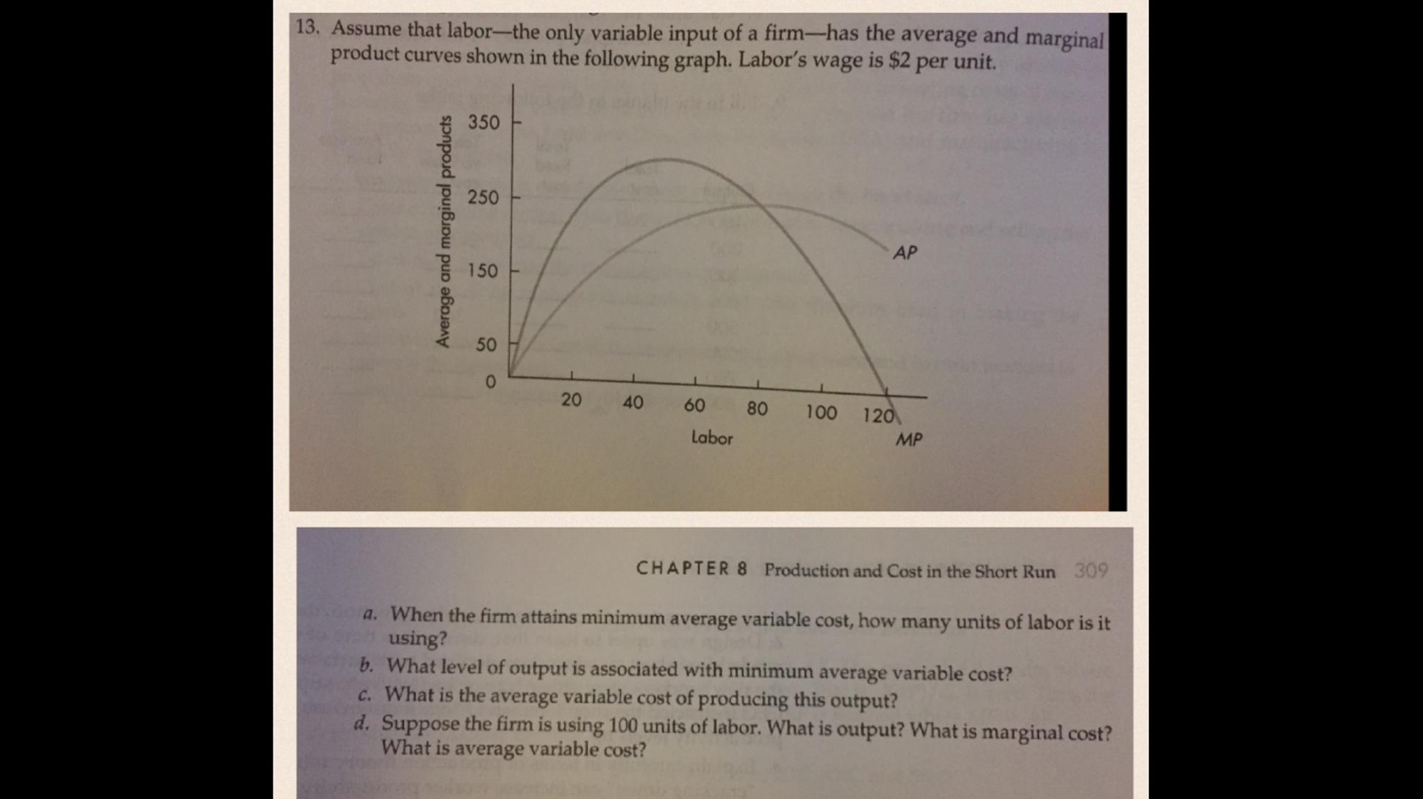 Solved Assume That Labor The Only Variable Input Of A