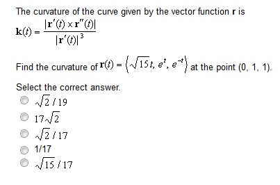 Solved Find the curvature of the curve. I am not getting any | Chegg.com