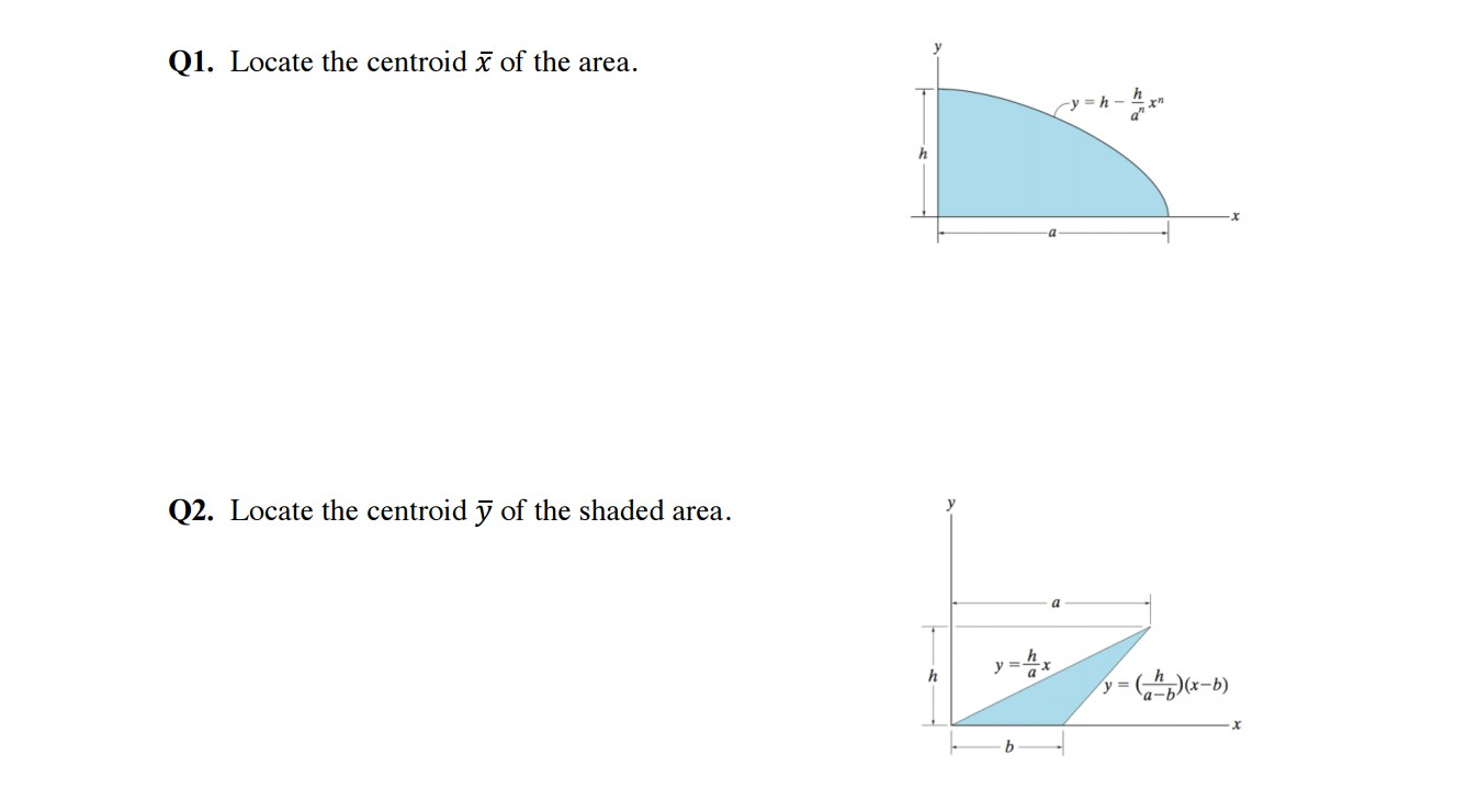 Solved Help with finding the centroid in these | Chegg.com